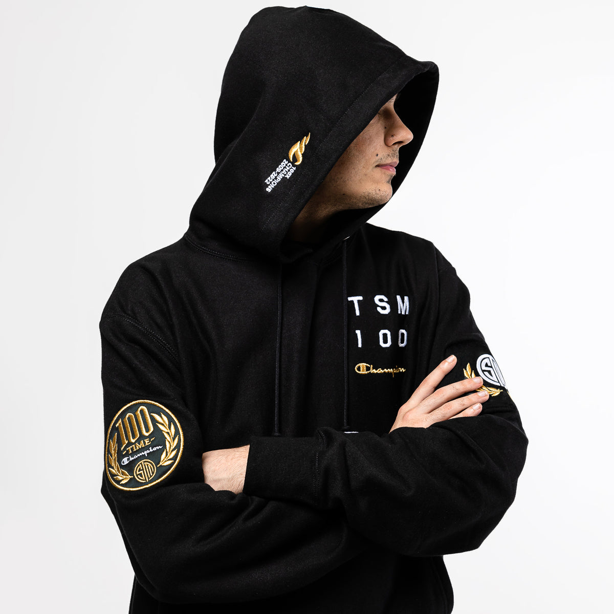 TSM X CHAMPION HOODIE in Black | TSM